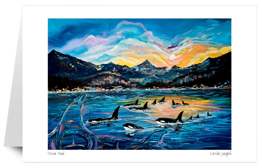Card - Joseph - Orca Pod - 6x9 – Wickaninnish Gallery