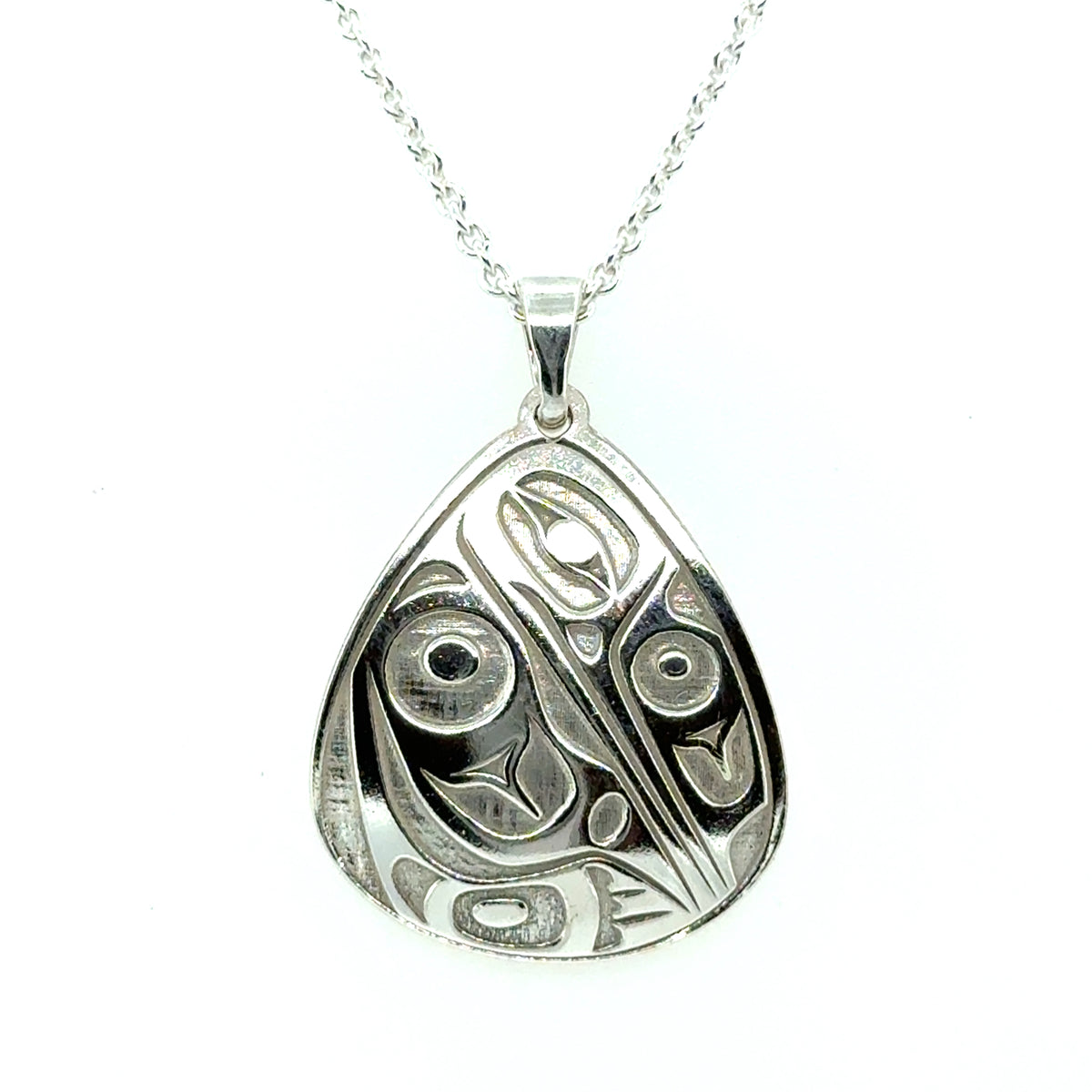 Pendant - Sterling Silver - Triangle - Hummingbird - 25mm ...